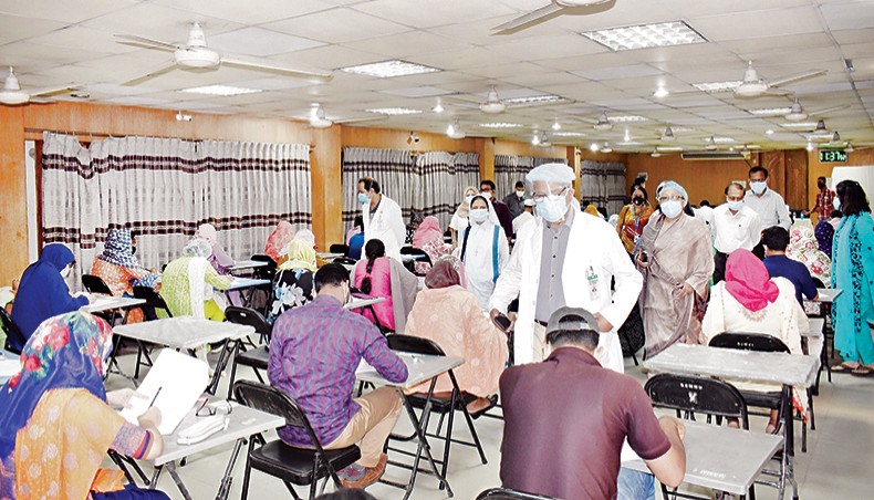 New Age | BSMMU holds intake test for Master’s in nursing