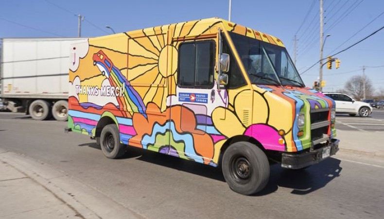 New Age | Canada Post’s colourful trucks cheering up people amid pandemic