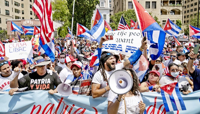 New Age | Hundreds rally in Washington against Cuban govt
