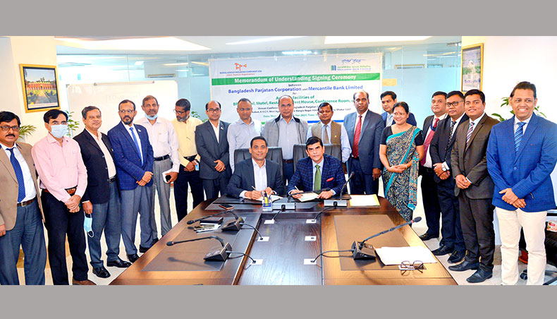New Age | Mercantile Bank, Bangladesh Parjatan Corporation signs MoU