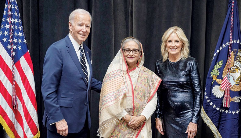 New Age | Hasina attends Biden’s reception