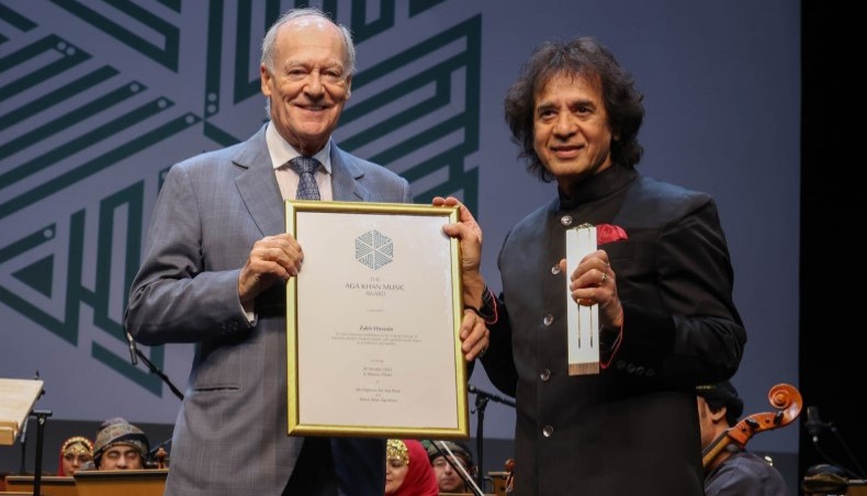 New Age | Indian tabla player Ustad Zakir Hussain receives Aga Khan ...