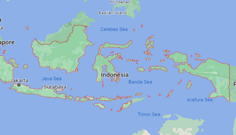 Java Sea On World Map