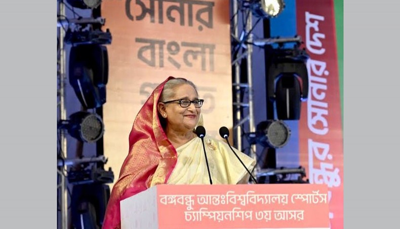 New Age | Hasina hopes Bangladeshi boys, girls to play World Cup football