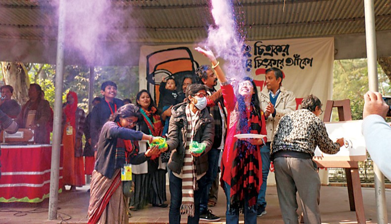 New Age | Udichi organises art camp in Mymensingh