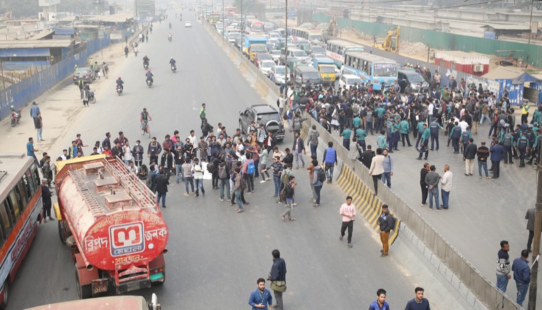 New Age | Protesters block airport road