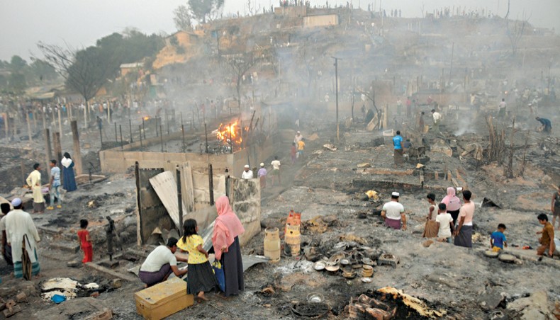 New Age | EU releases €1m aid for Rohingya fire victims in Bangladesh