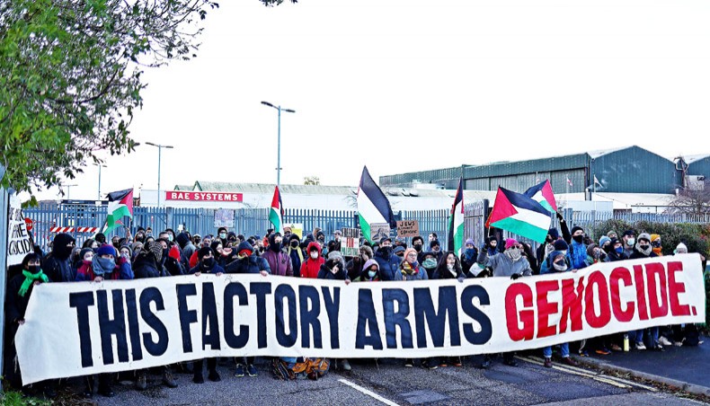 New Age | Protesters blockade UK defence giant’s factory over Gaza