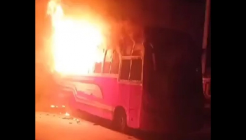 Three buses set on fire in Natore