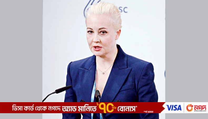 Navalny’s widow vows to continue his work for ‘freedom’ in Russia